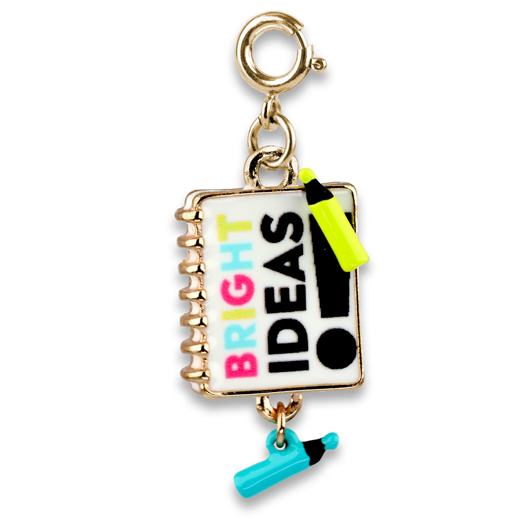 Shop Gold Bright Ideas Notebook Charm | CHARM IT!